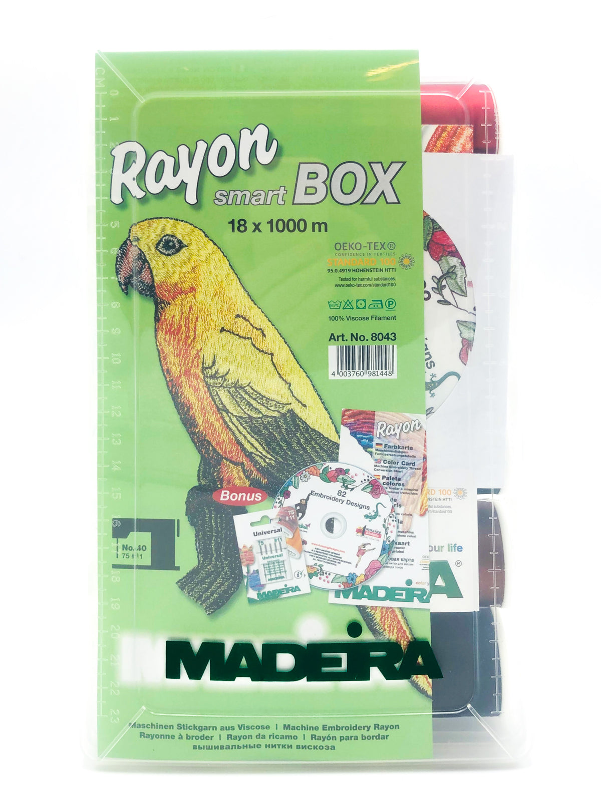 Madeira Rayon Smartbox 18 x 1000m Maschinenstickgarn — Nähzentrum Haimerl